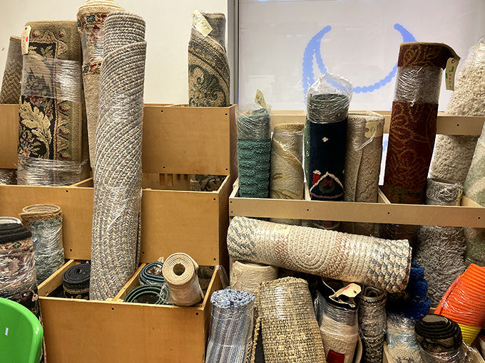 The rug section contains enough floor coverings to redecorate an entire neighborhood. That Persian-inspired beauty would really tie any room together.