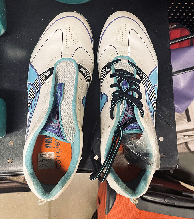 Nearly-new athletic shoes that have barely broken a sweat&mdash;proof that someone's abandoned New Year's resolution can become your bargain victory.