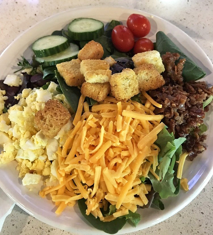 A salad that doesn't feel like punishment—fresh, colorful, and substantial enough to satisfy even dedicated carnivores.