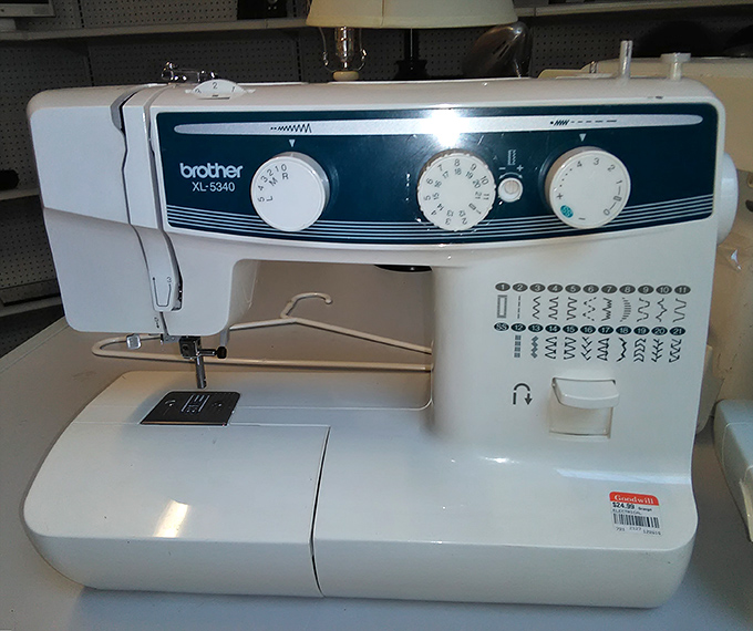 This Brother sewing machine has stories stitched into its gears. For the price of two fancy coffees, you could become the neighborhood's next fashion designer.