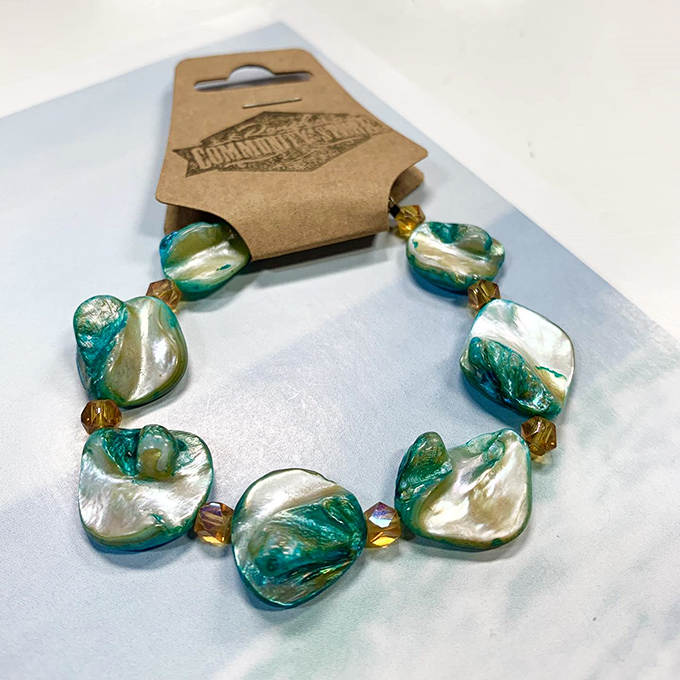 Ocean-inspired beads that bring a touch of coastal charm to any outfit. Beach vacation vibes without the sand in uncomfortable places.