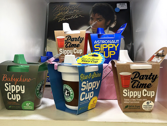 Adult beverages reimagined as sippy cups. These nostalgic novelties perfectly balance irony and practicality&mdash;just like the best vintage finds always do.