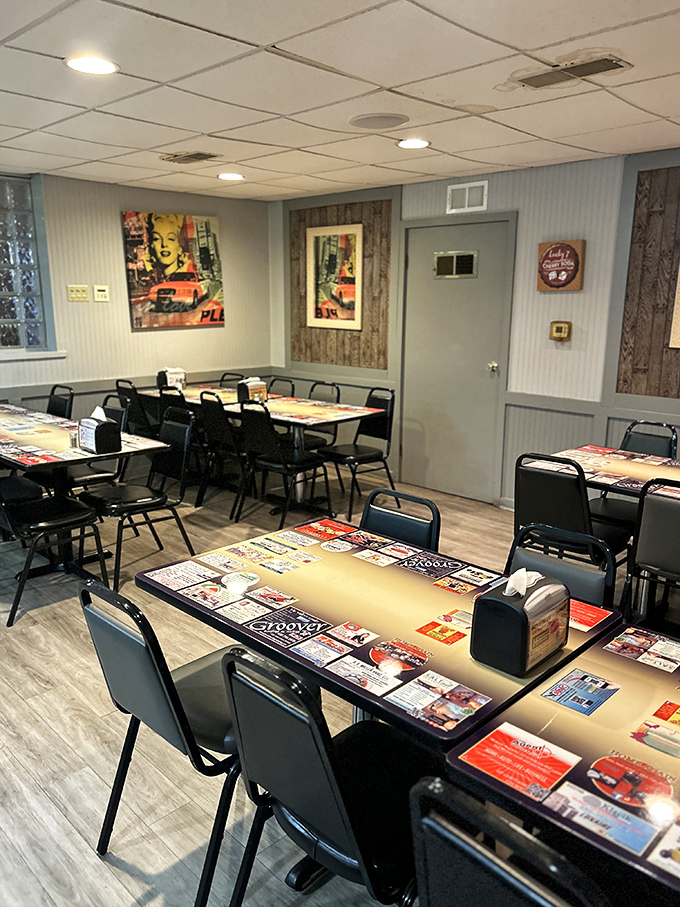 Simple tables set the stage for extraordinary meals &ndash; no distractions from the food that generations have come to love.