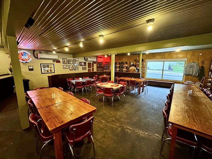 The dining room: where strangers become friends united by the universal language of "mmmmm" and "oh my god, try this."