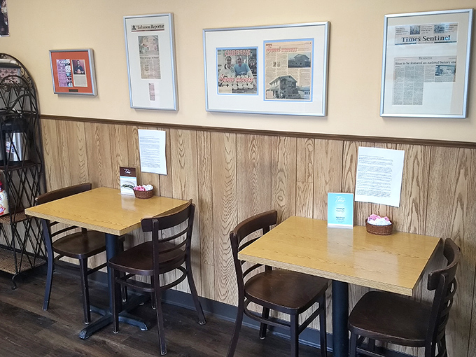 The dining area: where strangers become friends united by the universal language of "mmm" and "you have to try this."