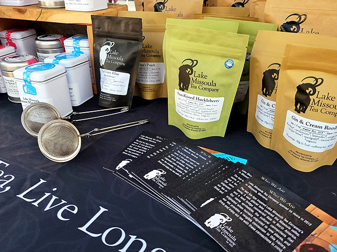 Lake Missoula Tea Company's packages promise steamy affairs with Montana-inspired flavors. That Huckleberry blend might just make you break up with your coffee.