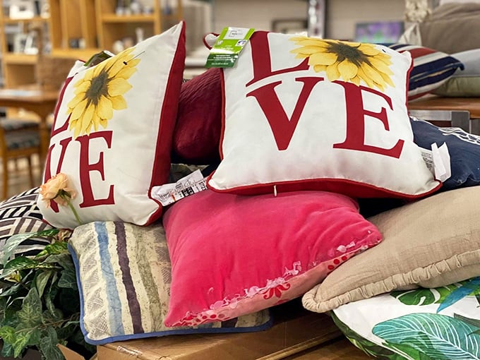 Pillows with personality! These sunflower "LOVE" cushions could instantly transform your couch from "meh" to magazine-worthy for less than a fancy coffee. 