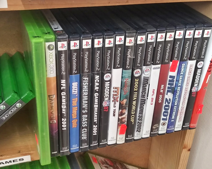 Gaming nostalgia by the shelf-full&mdash;where PlayStation memories from 2002 can be yours again for pocket change.