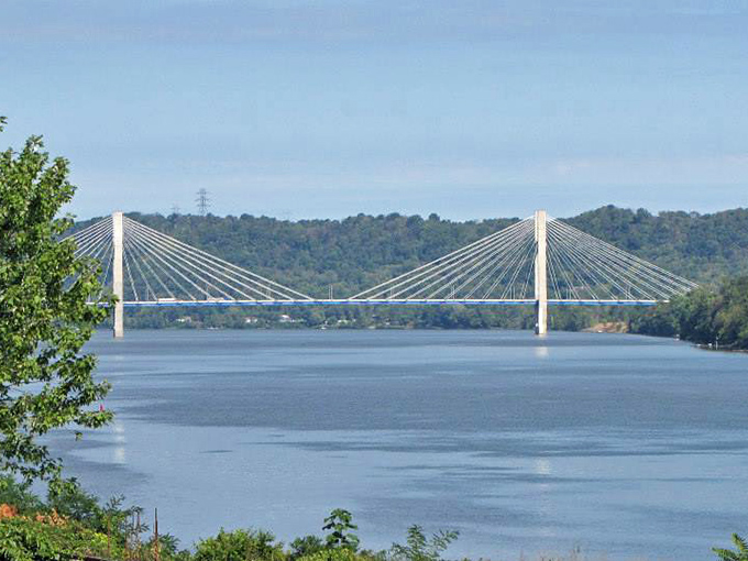 Engineering meets elegance in this graceful span. The bridge doesn't just cross the river&mdash;it complements it like architectural jewelry. 