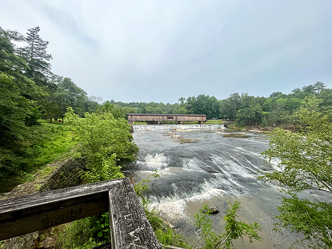 The rushing waters create nature's own water feature. Whoever said "location, location, location" must have been standing right here.