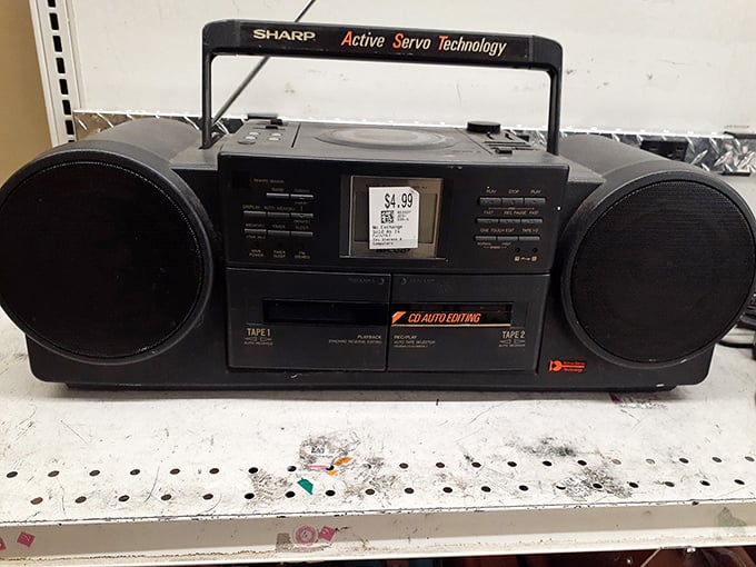 This Sharp boombox isn't just electronics&mdash;it's a portal to mixtape memories and living room dance parties of decades past.