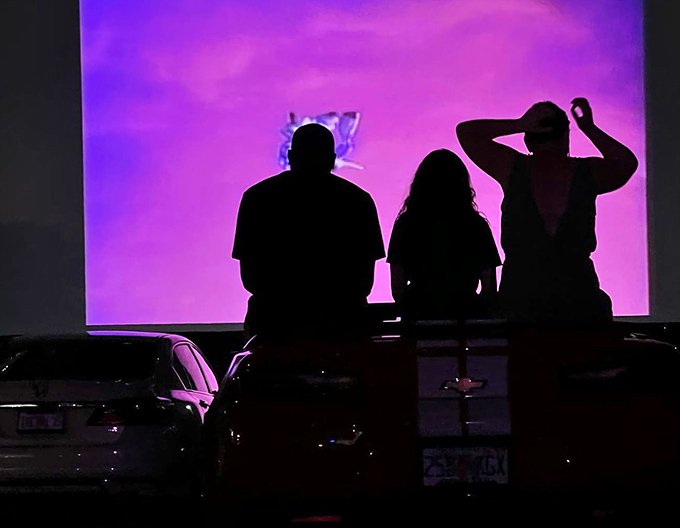 Silhouettes against the silver screen&mdash;a timeless image that connects today's viewers with drive-in audiences from decades past.