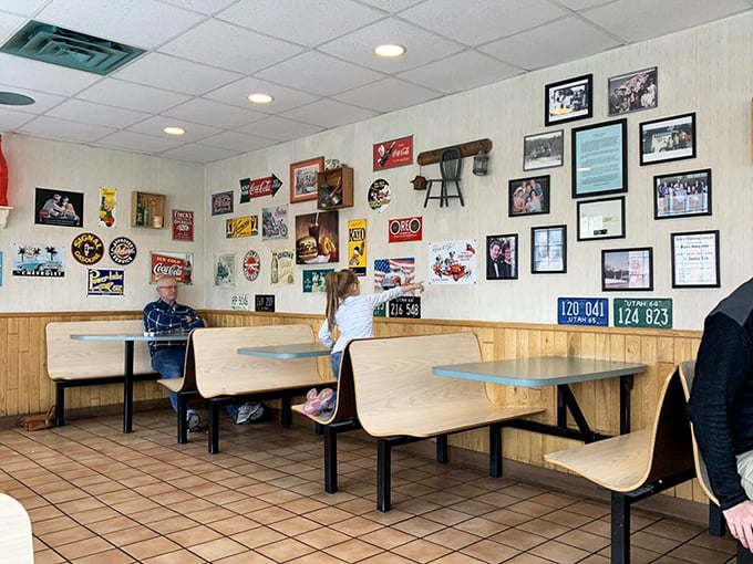 The walls tell stories of community, sports victories, and decades of loyal customers who know real food doesn't need a filter.