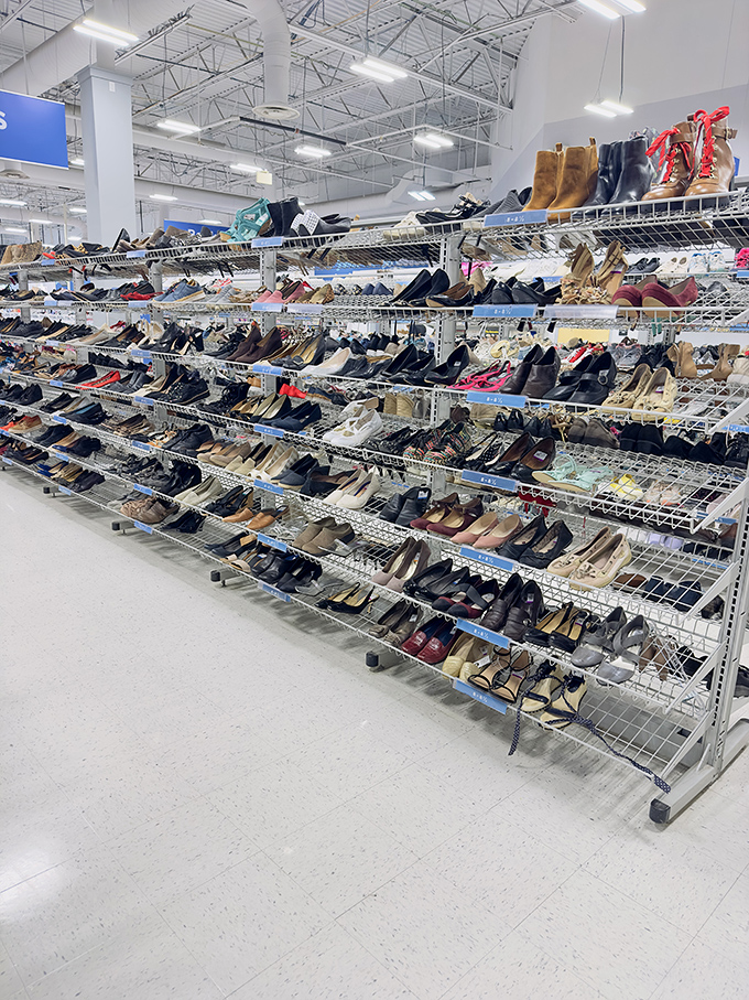 Cinderella would have saved a fortune here. This footwear fortress houses everything from practical flats to party-ready heels.