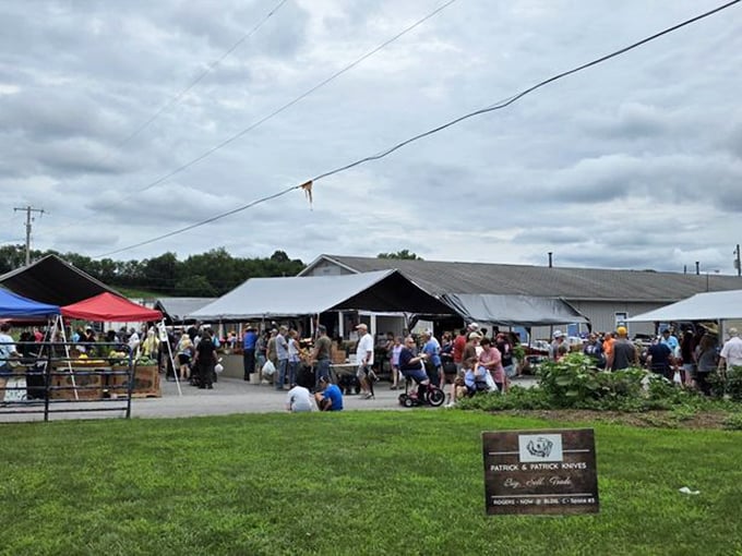 Country charm at its finest! Rogers Flea Market transforms open fields into a bustling marketplace on market days.