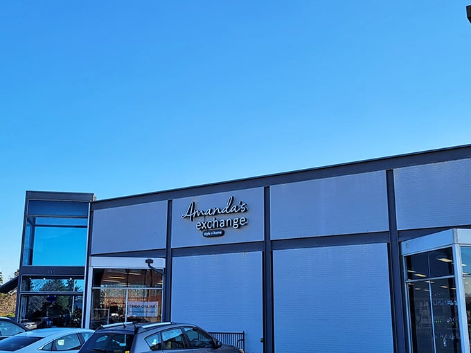 Clean lines and professional presentation prove that secondhand shopping can be every bit as elegant as department store browsing.