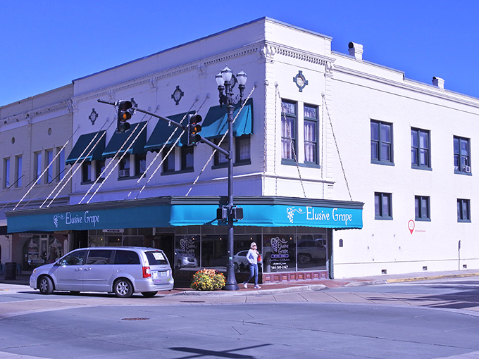 The corner of Woodland Boulevard in DeLand offers a perfect blend of college-town energy and old Florida architectural charm.