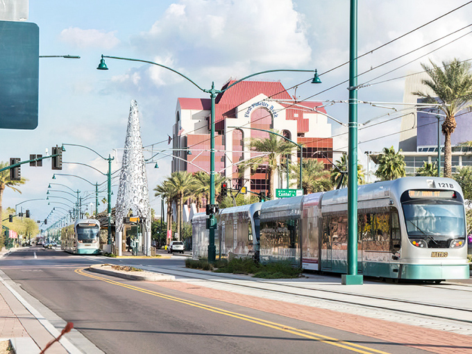 Mesa's urban landscape features light rail convenience and desert-inspired architecture. City living with that special Arizona flair!