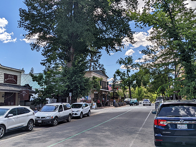 Murphys' main street invites you to slow down and savor Sierra foothill living, where every porch seems to whisper "stay awhile."
