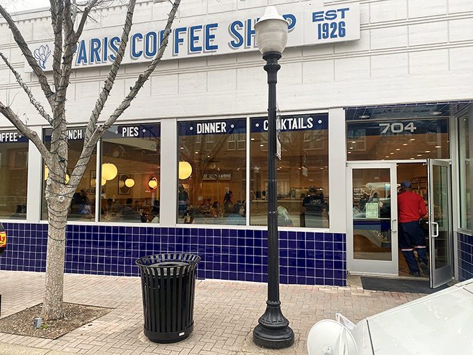 The historic storefront of Paris Coffee Shop has witnessed nearly a century of Fort Worth history. Where pie is considered a perfectly acceptable breakfast food.