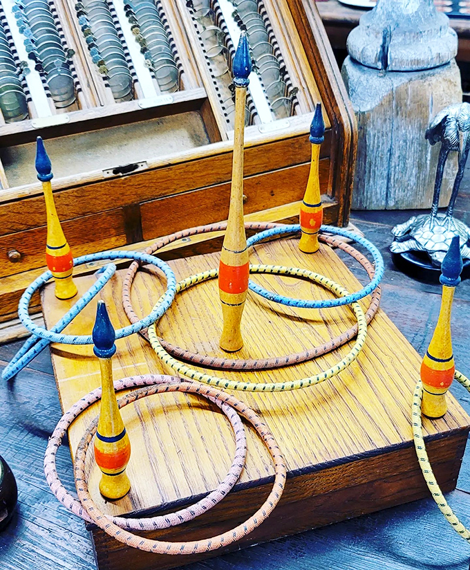 This vintage ring toss set recalls an era when entertainment didn't require batteries or Wi-Fi&mdash;just good aim and friendly competition.