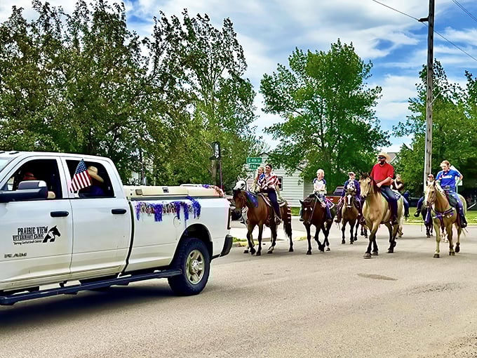 Fourth of July parade riders showcase Miller's equestrian heritage, where horsepower still means actual horses.