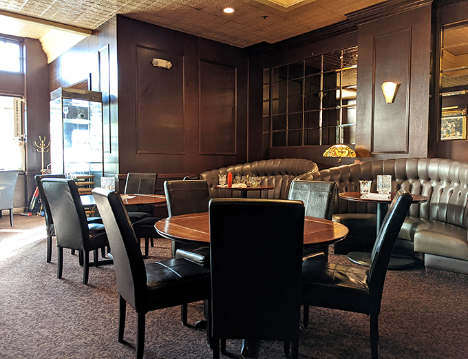 Leather booths that invite you to settle in for the long haul &ndash; they know once you taste the food, you'll want to order seconds.