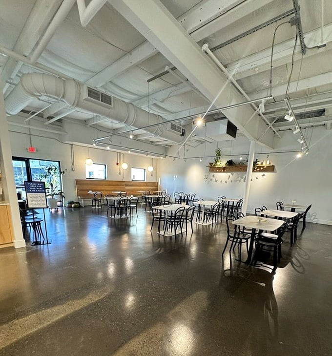 Minimalist design lets the food be the star&mdash;white walls and natural light create the perfect backdrop for serious bread appreciation.