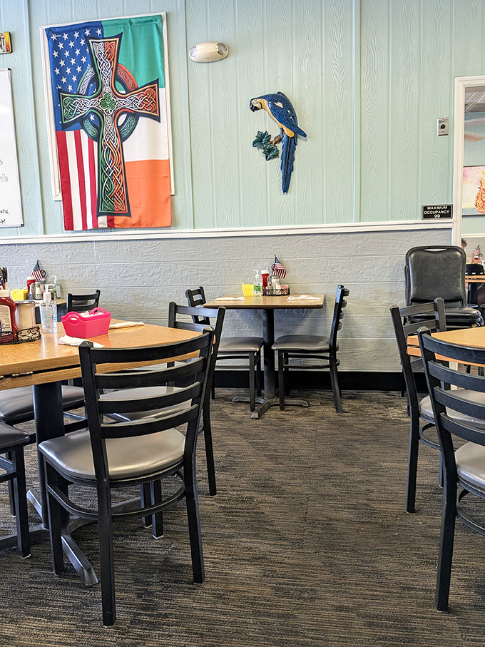 Another peek inside reveals a dining room where pretension goes to die and satisfaction comes to live.