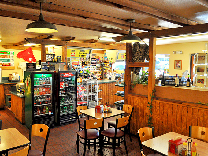 Part country store, part culinary institution. The refrigerator cases and snack displays remind you this place serves both travelers and locals with equal care.