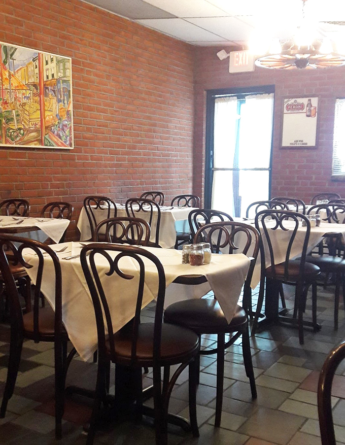 Dining rooms like this don't need designer touches—they've earned their character through years of serving memorable meals to grateful guests.