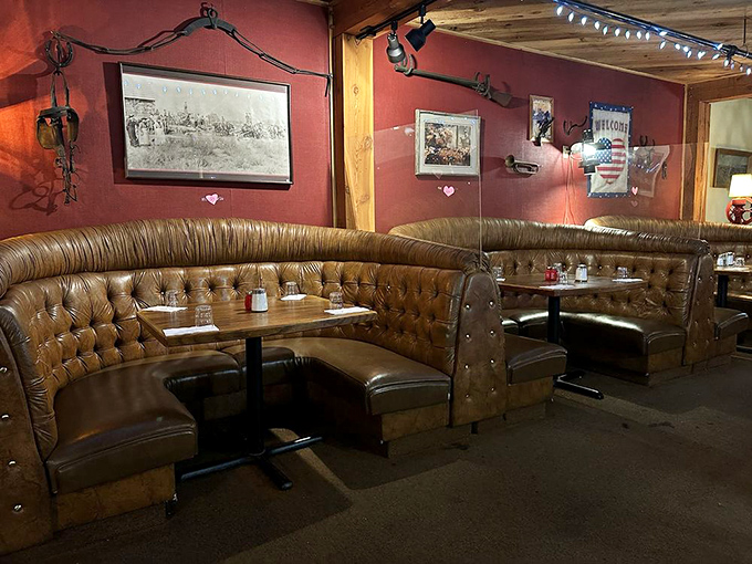 Cozy booth seating with Western flair makes every meal feel like a celebration worth remembering forever.