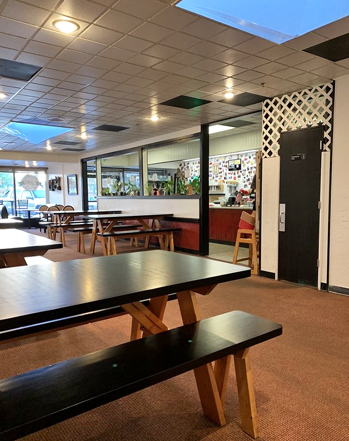 Another angle of the comfortable dining space where you'll want to settle in and stay awhile, possibly forever.