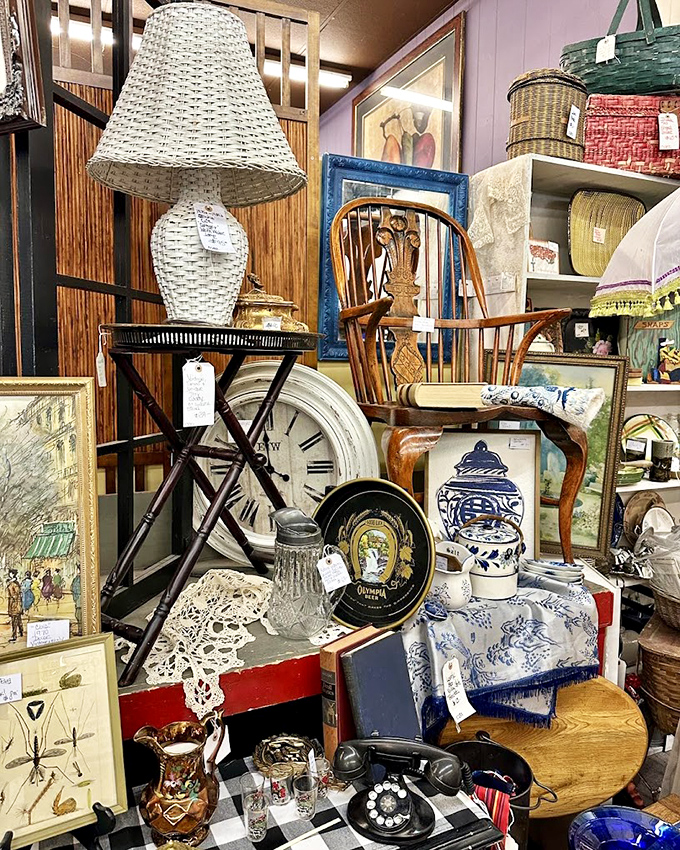 This delightful jumble of treasures is what happens when decades collide. A beautiful chaos that would make Marie Kondo simultaneously twitch and swoon.