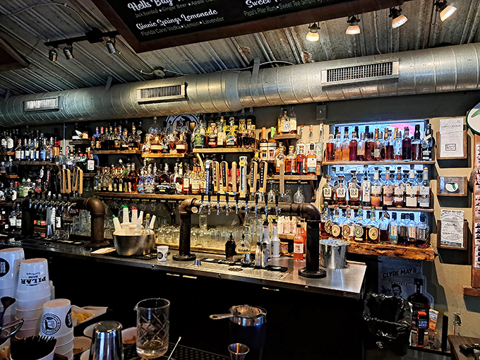 The impressive bar might seem surprising for a breakfast joint, but in Florida, a Bloody Mary is practically a breakfast vegetable.