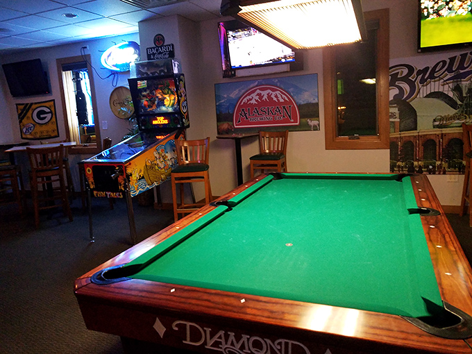 Pool tables and pinball machines&mdash;because sometimes you need to work up an appetite or work off that second slice of pie.