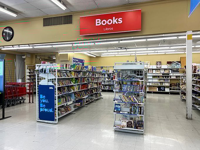 The book section &ndash; a literary buffet where paperbacks and hardcovers wait patiently for their next reader. Bibliophiles, proceed with caution!