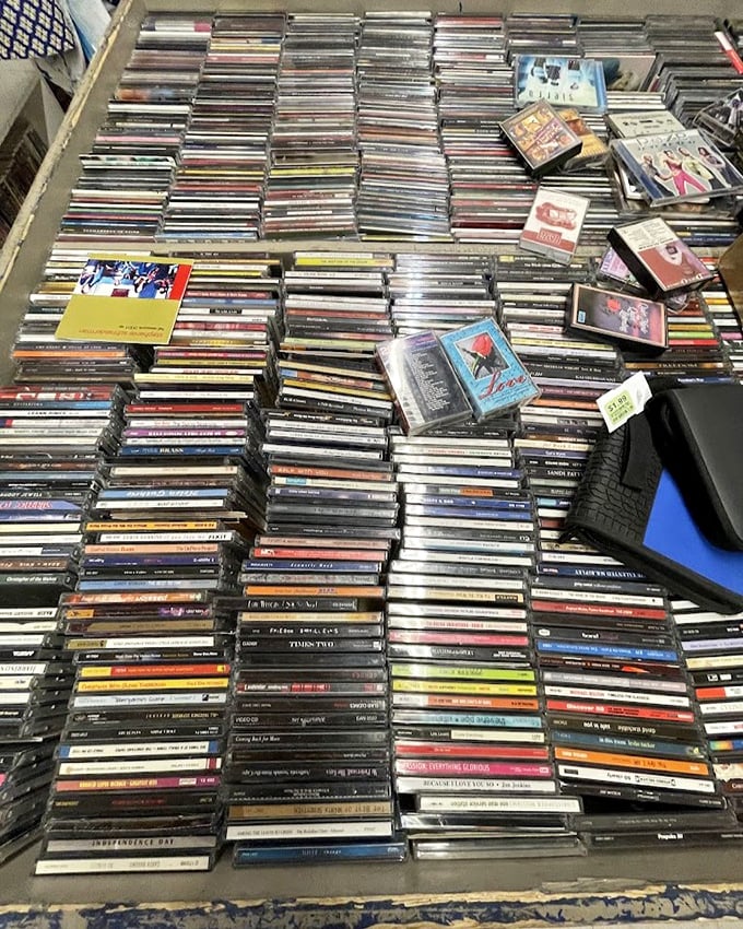 A nostalgic goldmine of musical history stacked in plastic cases. Before streaming, we actually owned our music&mdash;and apparently, so did everyone else. 