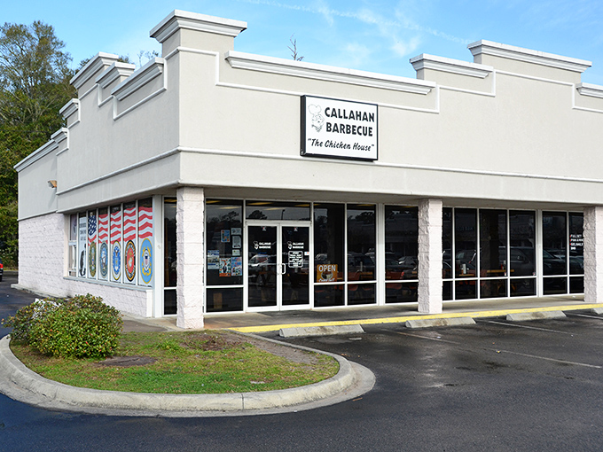 Callahan Barbecue's modest exterior belies the smoky treasures within. In small-town Florida, the best BBQ joints rarely need flashy signs to draw crowds.