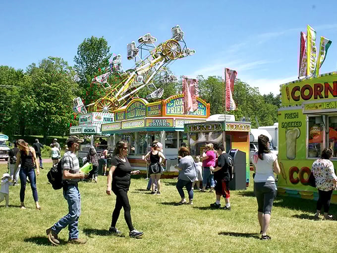 Nothing says "small-town summer" like carnival food stands and Ferris wheels. The calories don't count when they're consumed at community events.
