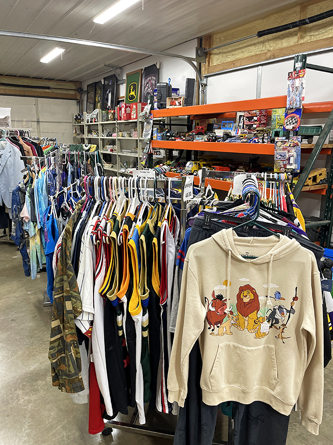 The vintage clothing department where that Lion King sweatshirt you wore in 1994 is now someone else's ironic fashion statement.