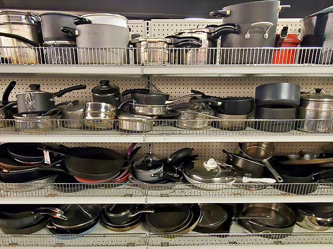 Cast iron heaven! These seasoned veterans of Montana kitchens have stories to tell—and pancakes yet to flip.