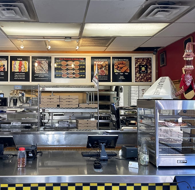 The open kitchen layout lets you witness the pizza magic happening in real time &ndash; dinner and a show in one stop.