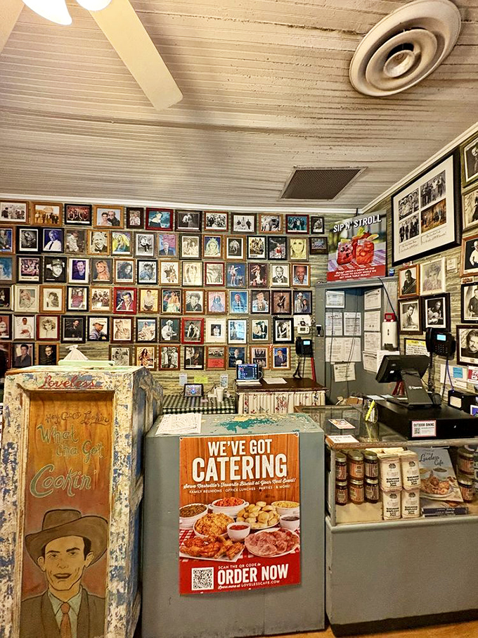 A wall of fame that tells the story of this beloved institution. Every photo frame holds a memory and a meal worth remembering.