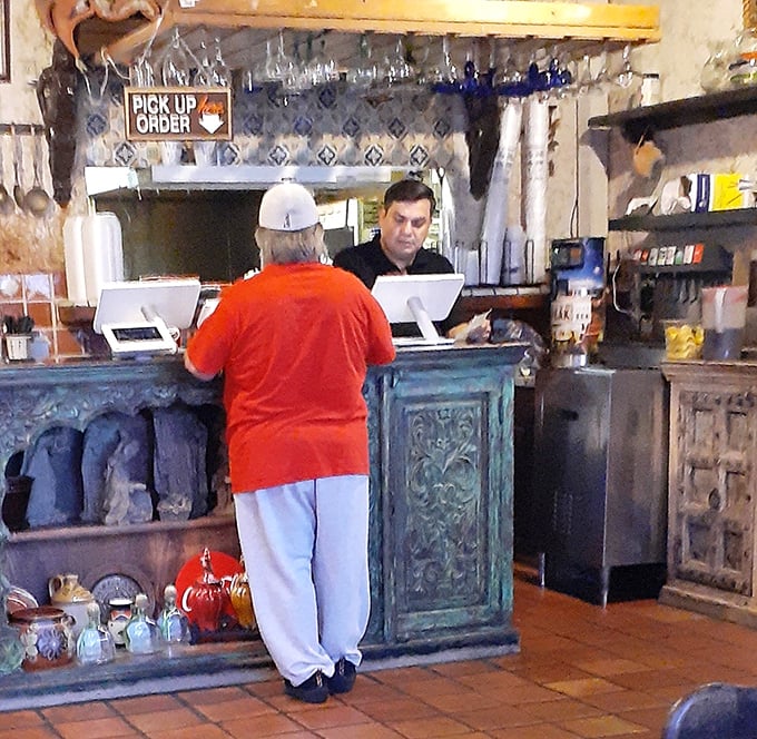 Where culinary dreams come true: the counter at Rosa's, where orders are placed and anticipation begins to build.