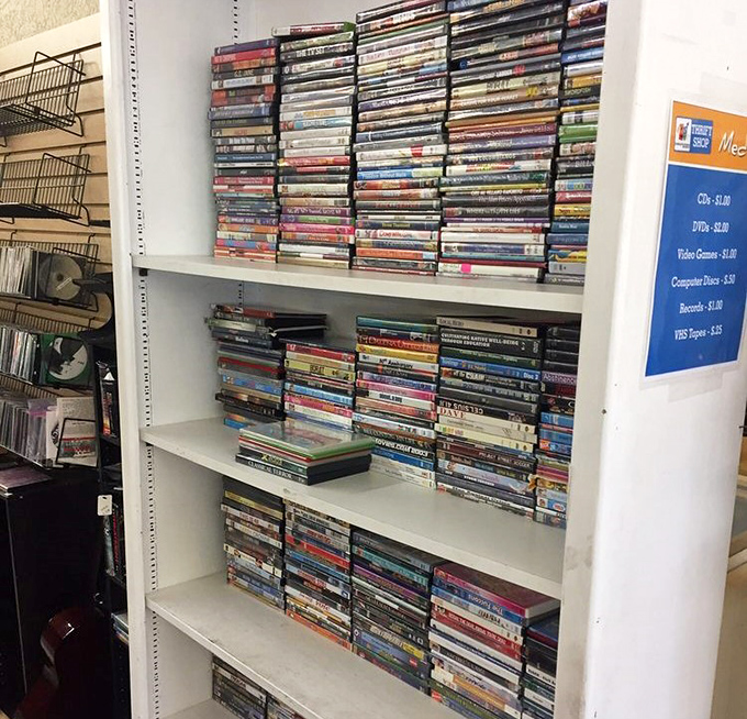 DVD shelves packed with cinematic adventures waiting to be rediscovered. Movie night just got more interesting and budget-friendly!