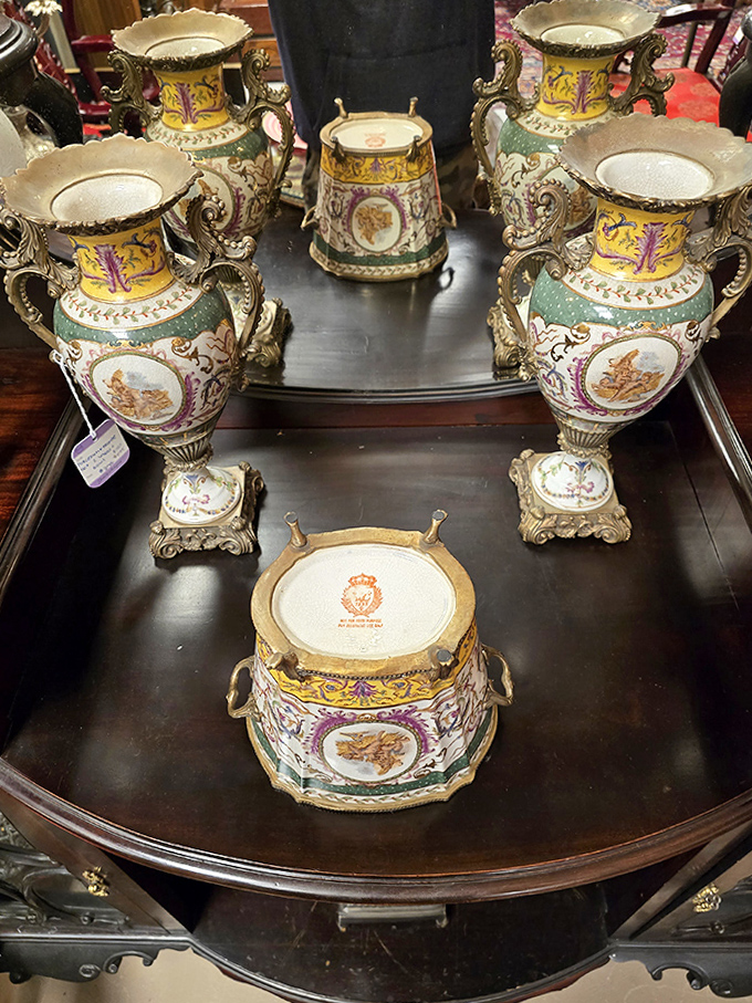 These ornate porcelain vessels weren't just decorative&mdash;they're time capsules from an era when even everyday objects deserved artistic treatment.