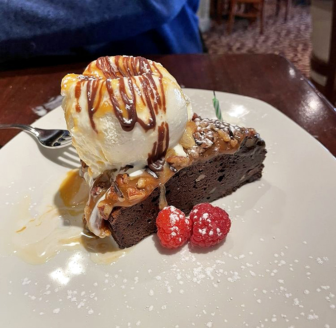 This chocolate dessert isn't just served&mdash;it's presented with the confidence of something that knows it's about to be the highlight of your day.