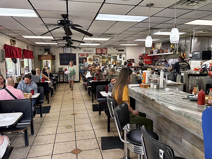 The true measure of a great local spot: a diverse crowd of regulars who've made this counter and these booths their second home.