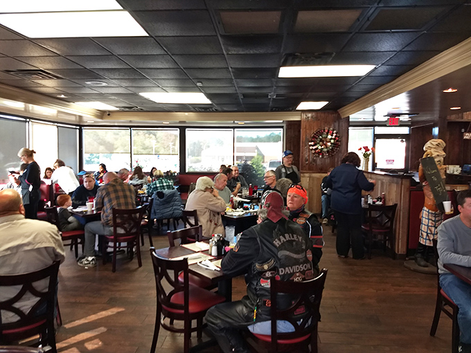 Where bikers, businesspeople, and families all gather under one roof, united by the universal language of "pass the gravy, please."